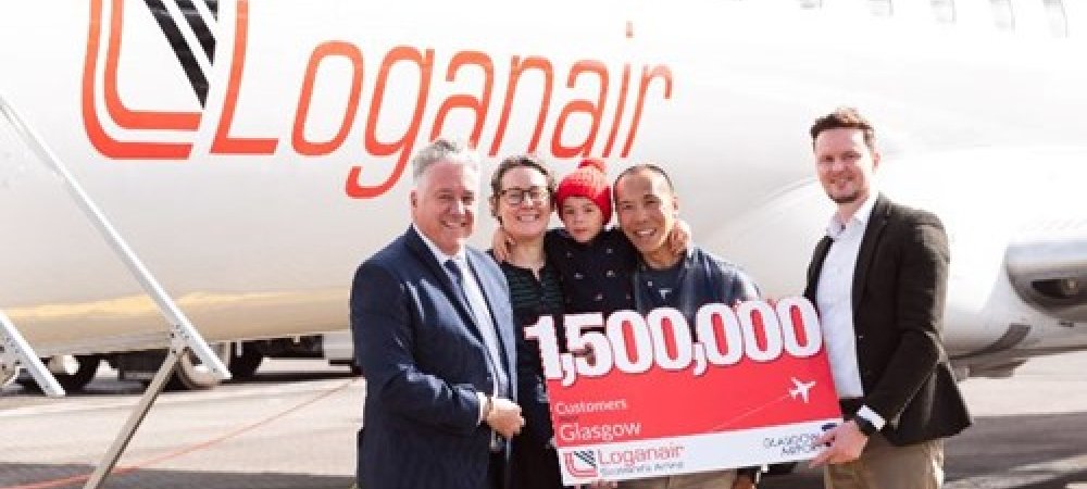 Loganair delivers birthday surprise to milestone passengers at Glasgow ...